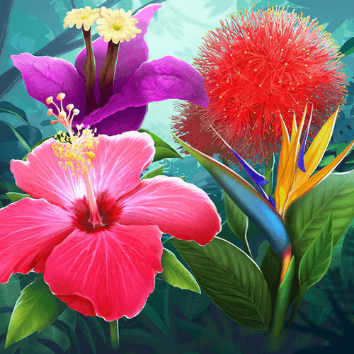 Tropical Flowers Badge Collection - Week One